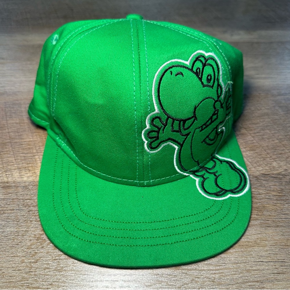 Super Mario Bros Green Yoshi Snap Back Hat Cap - Gem